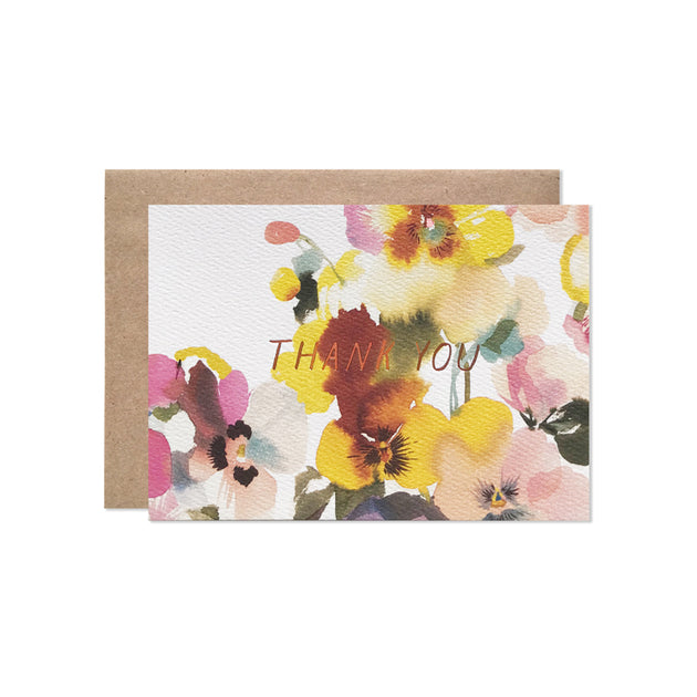 Pansies Thank You - Card – Dealtry Designs